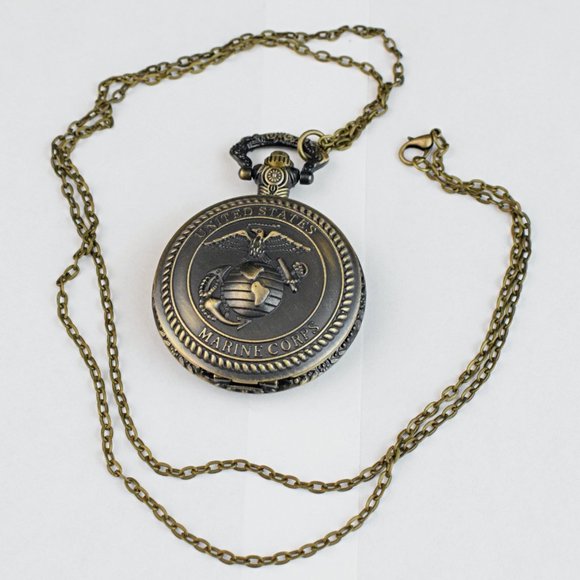 USNC | Accessories | Usmc Marine Corps New Pocket Watch With Chain ...